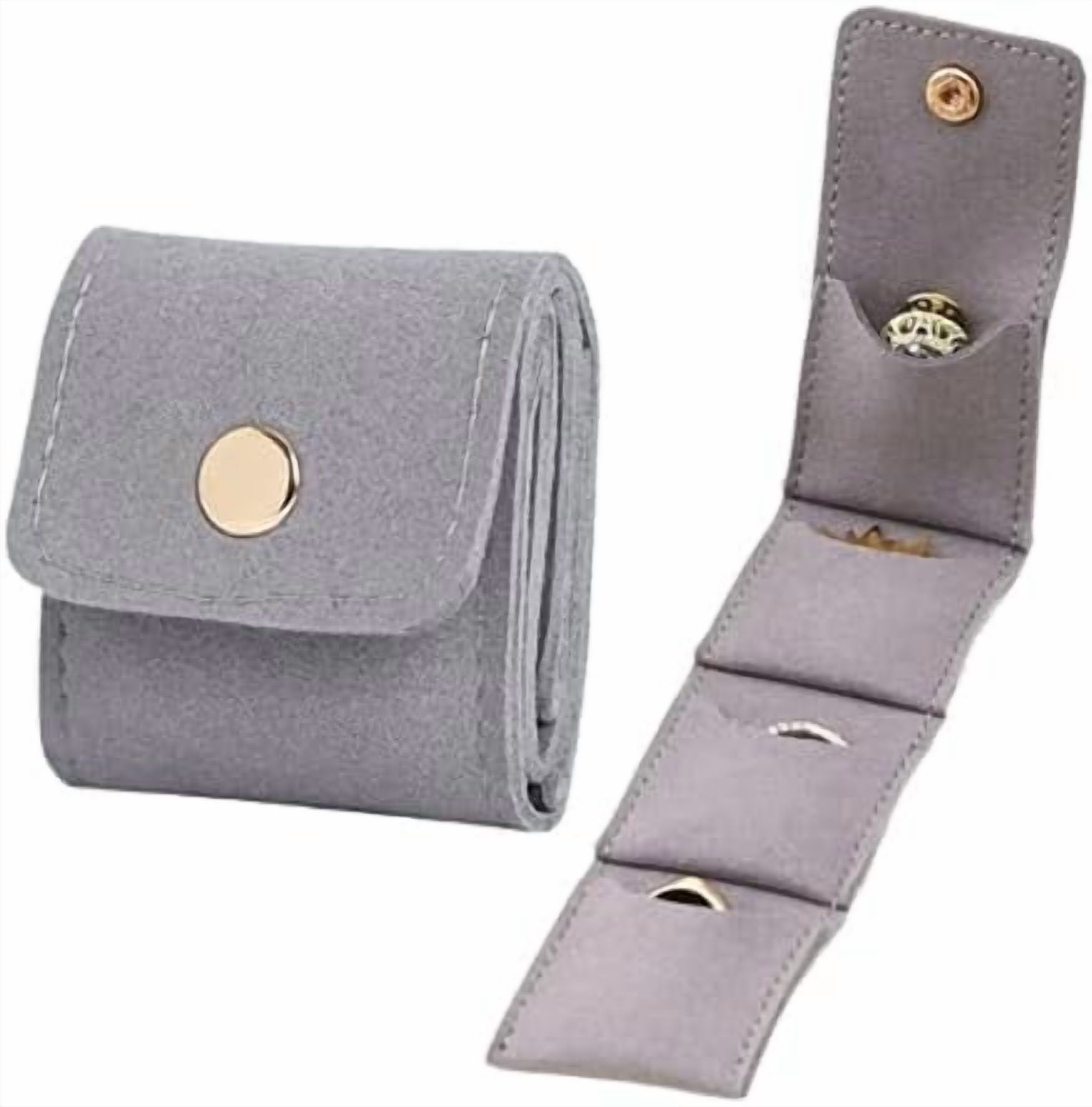 Mini Travel Jewelry Bag, Mini Travel Jewelry Roll Bag with Buckle ...