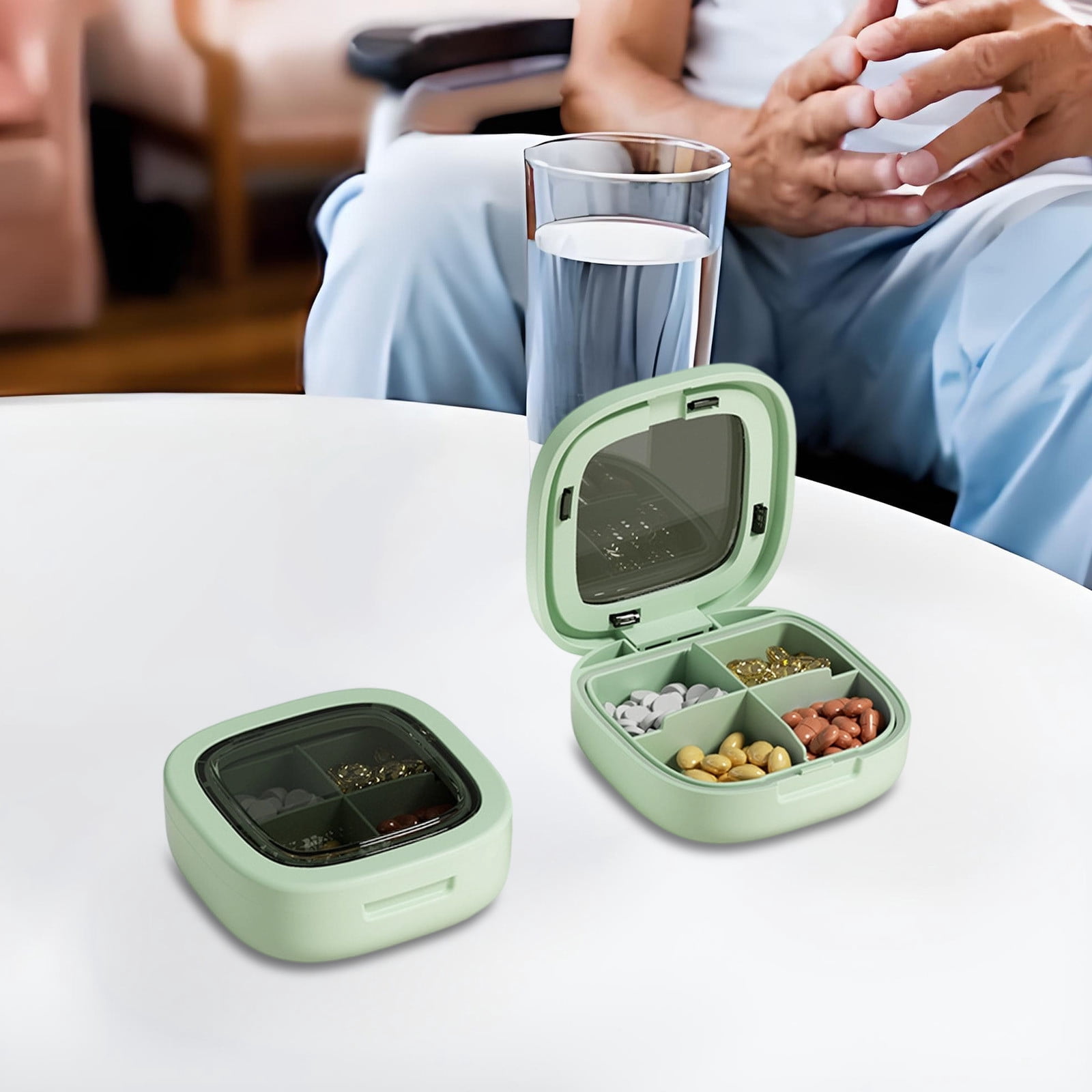 Mini Travel Pill Organizer Box | 7-Day Portable Medicine Case with ...