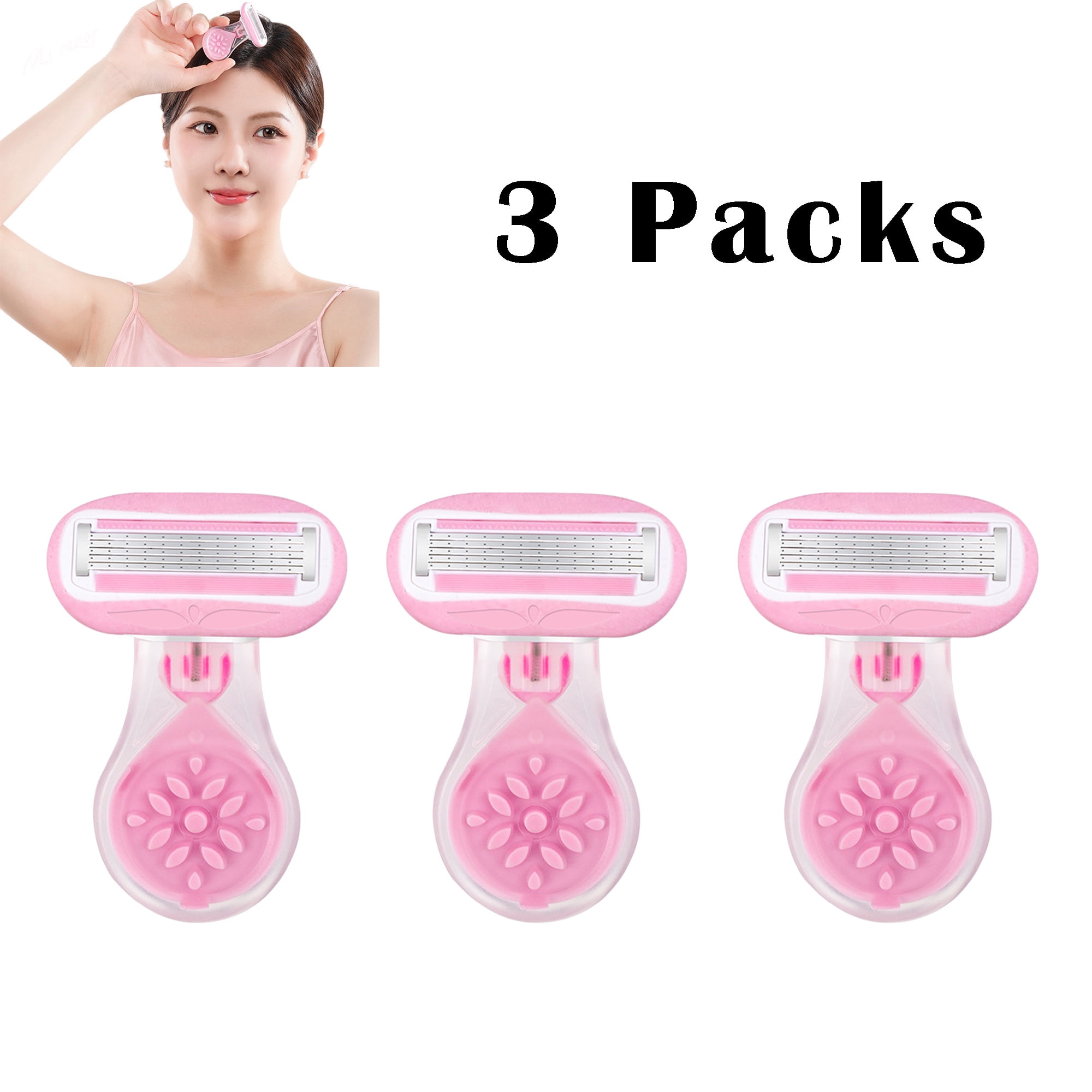 Mini Travel Razors for Women ,1-4 Pack Mini 5 Blade Shaving Razor with ...