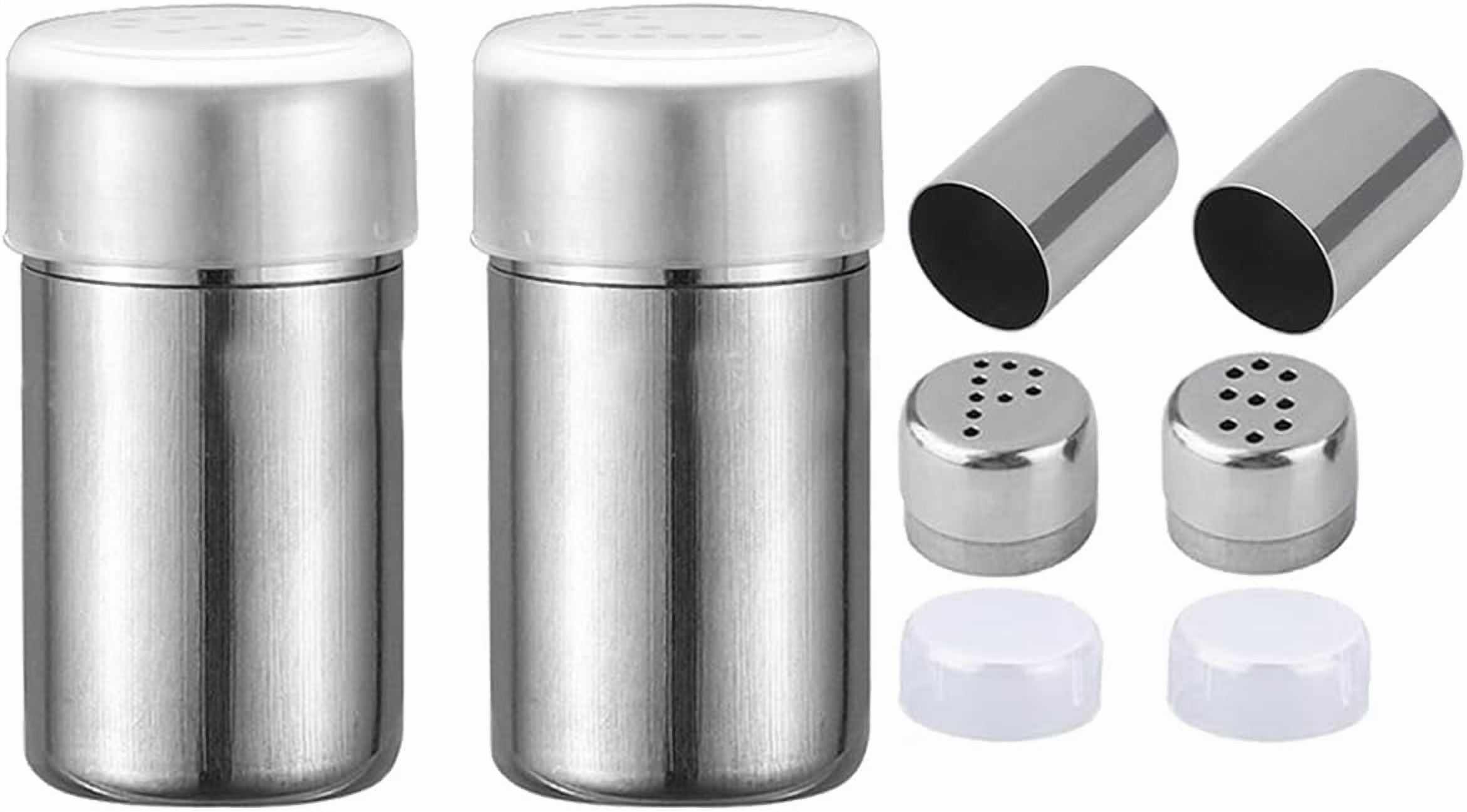 Mini Travel Salt and Pepper Shakers Set, Small Stainless Steel Spice ...