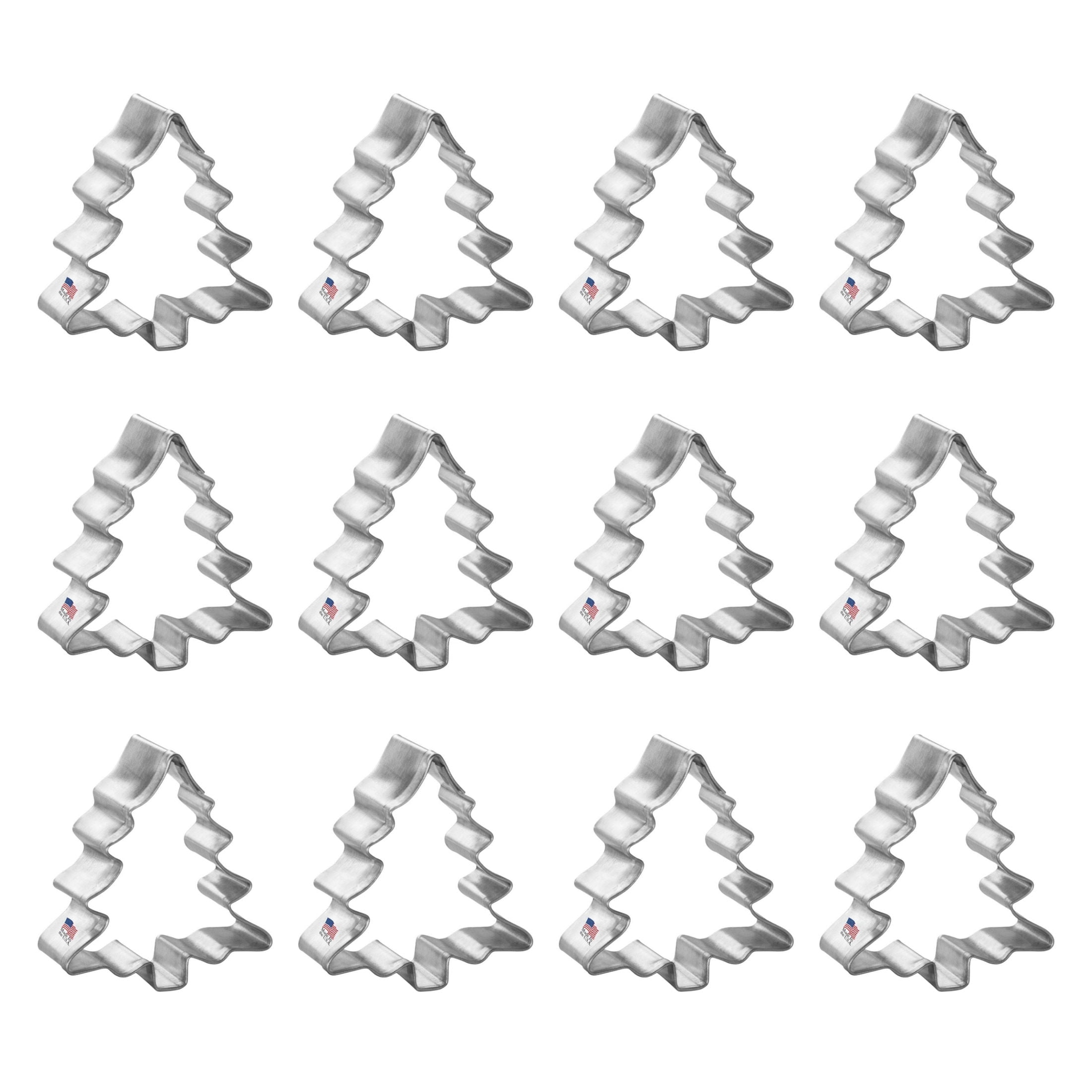 Mini Tree Dozen Cookie Cutters 1.5 inches/each C1009-W12 - The Cookie ...