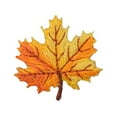 Mini - Tree Leaf - Fall - Autumn Orange/Yellow - Embroidered Patch ...