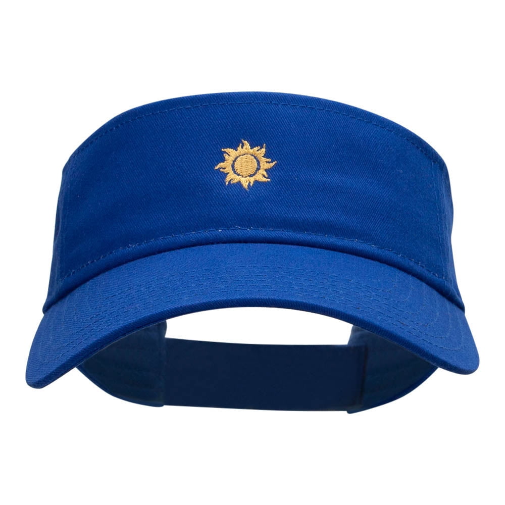 Mini Tribal Sun Embroidered Cotton Twill Visor - Royal OSFM - Walmart.com