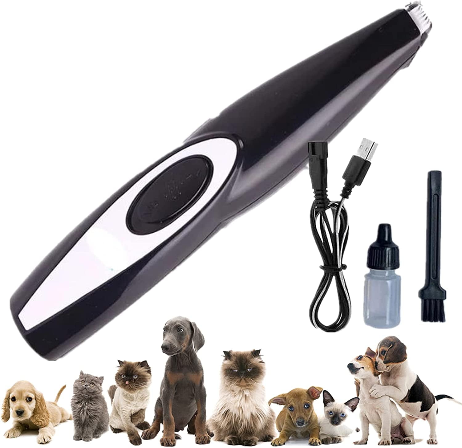 Mini Trimmer, Dog Paw Trimmer, Cordless Small Pet Hair Trimmer, Low ...