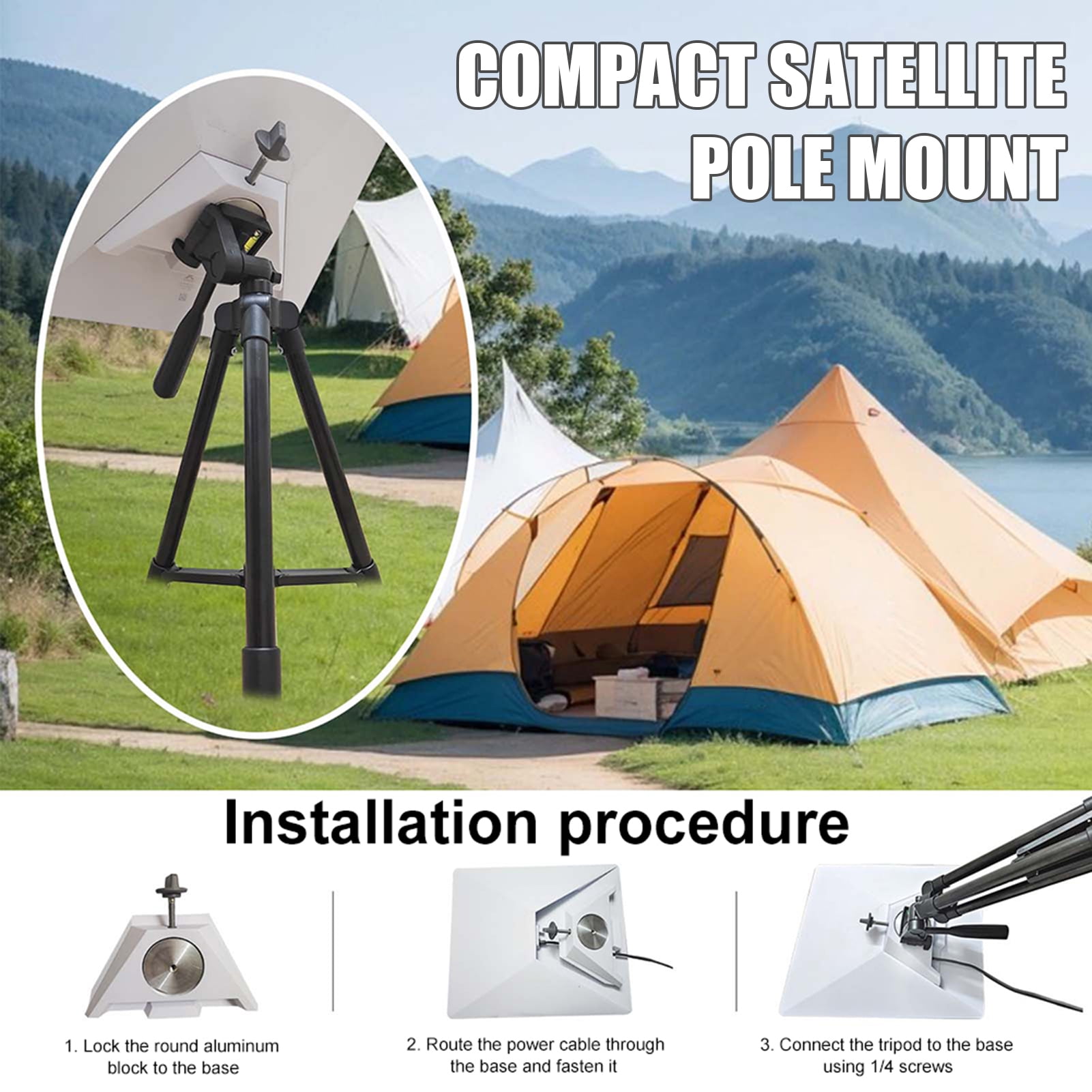 Mini Tripod Mount Adjustable Height Tilt Tripod Stand Stable Portable ...
