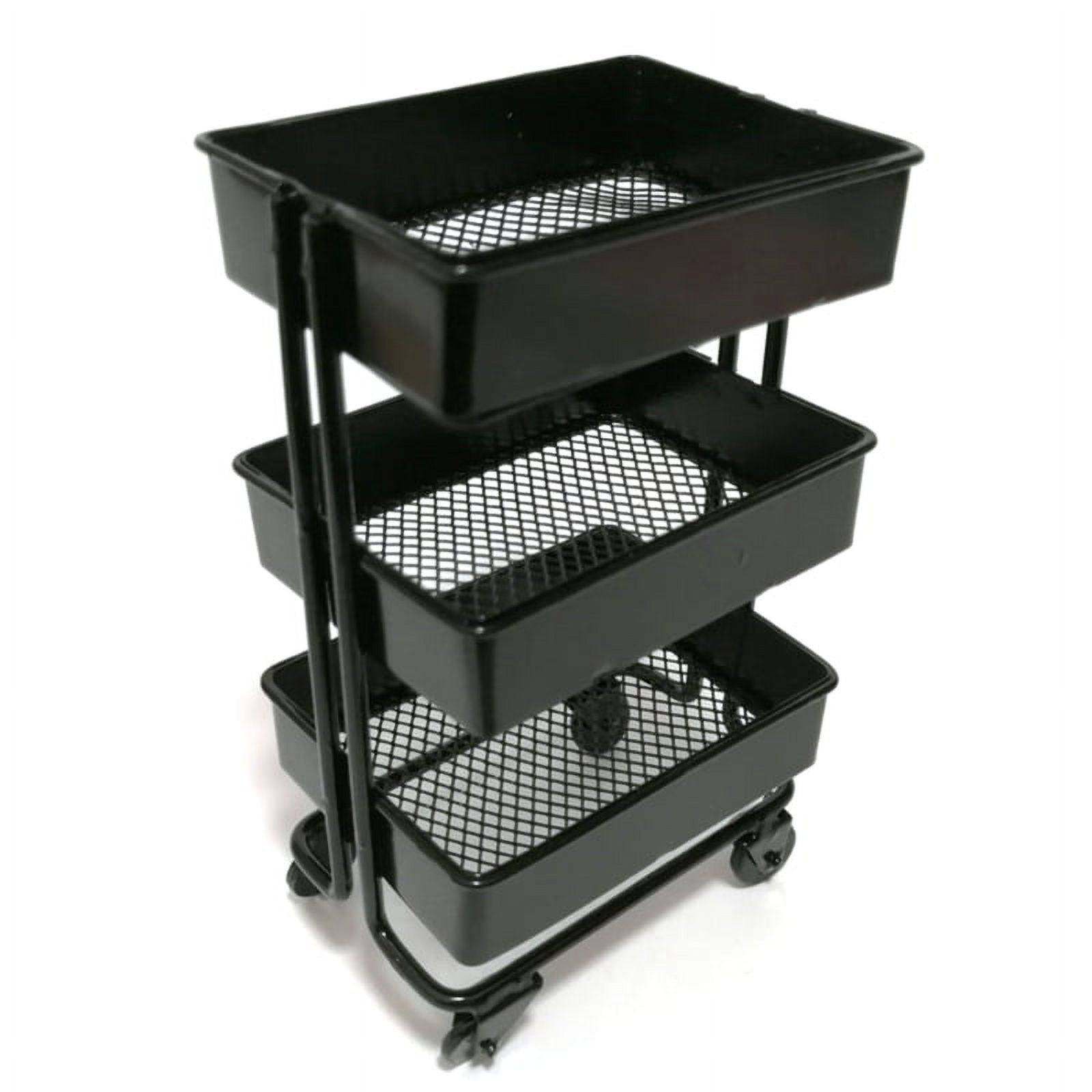 Mini Trolley Floor Storage Rack with Wheels Dollhouse Miniature ...