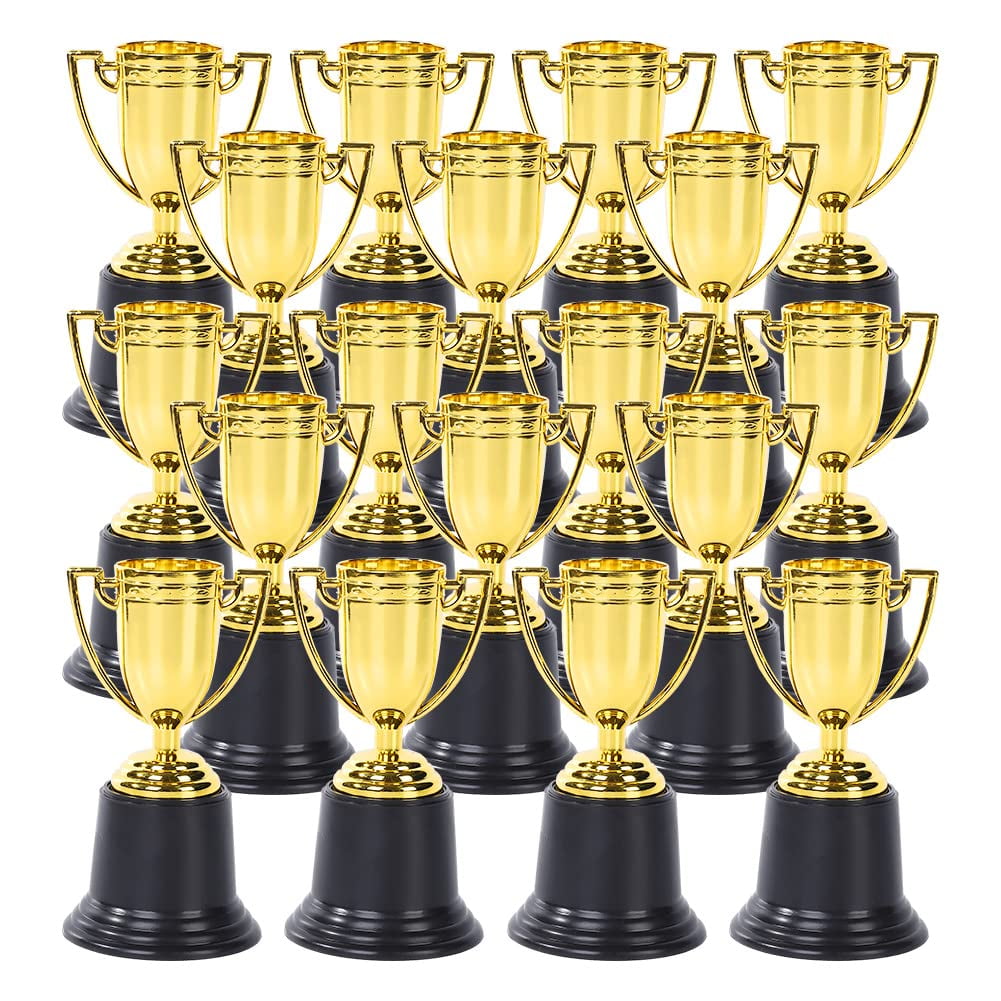 Mini Trophies 24 Pack with Stickers 5 Inch Children Gold Award Trophy ...