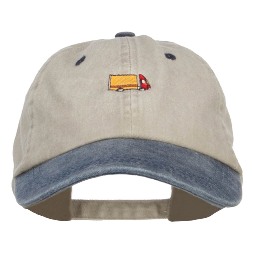 Mini Truck Embroidered Two Tone Washed Cap - Beige Navy OSFM - Walmart.com