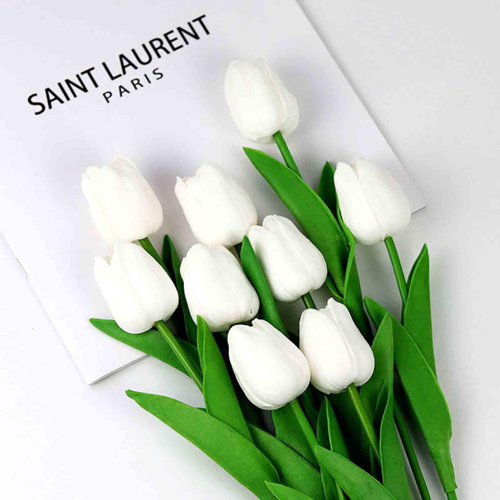 Mini Tulip Artificial Flowers Set, Realistic Scandinavian Style Wedding ...