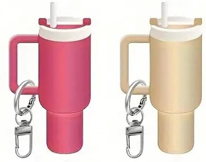 Mini Tumbler Keychain, 2 Pack Cute Mini Cup Keychain for School Bag Key ...