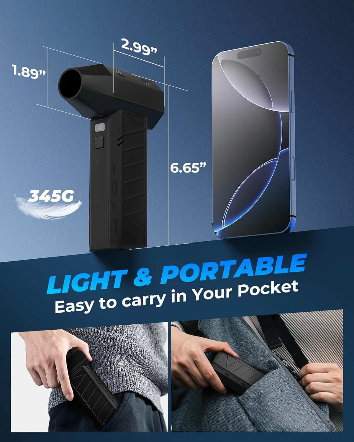 Mini Turbo Snow Blower-100000RPG Electric Air Duster with Brushless ...