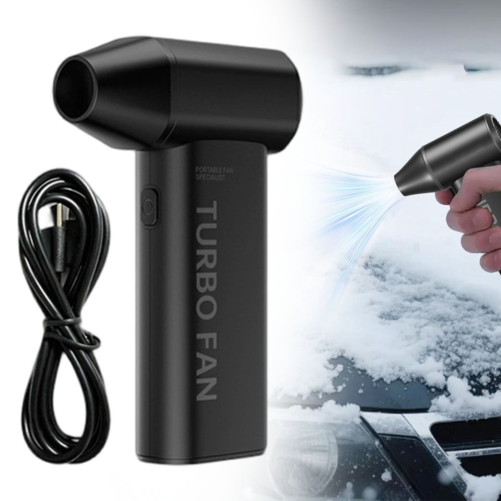 Mini Turbo Snow Blower, Houselife Cordless Snow Blower for Car, Ultra ...