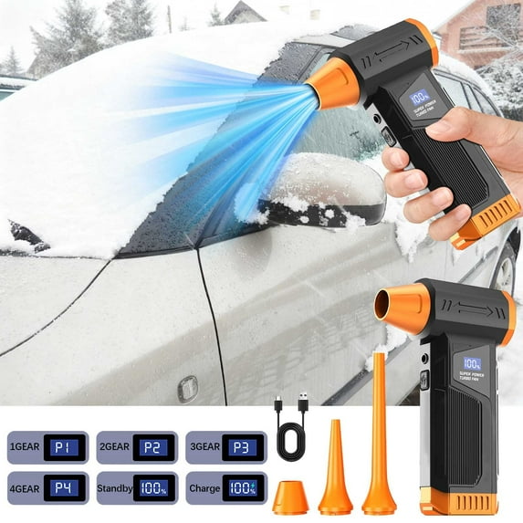 Mini Turbo Snow Blower, Mini LED Turbo Snow Blower for Car with Dual ...