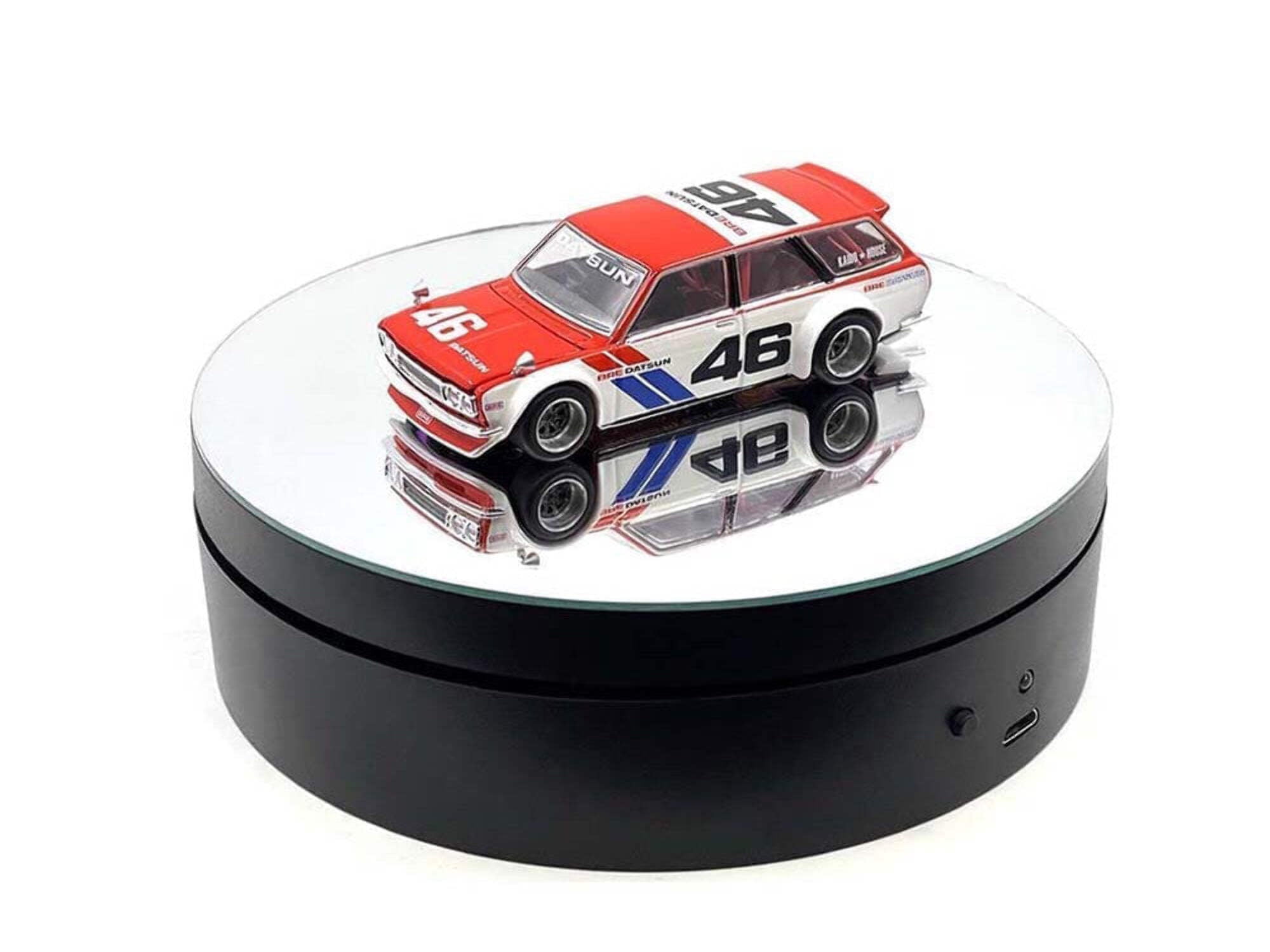 Mini Turntable Rotating Display Stand 4.75" with Mirror Base for 1/64 ...