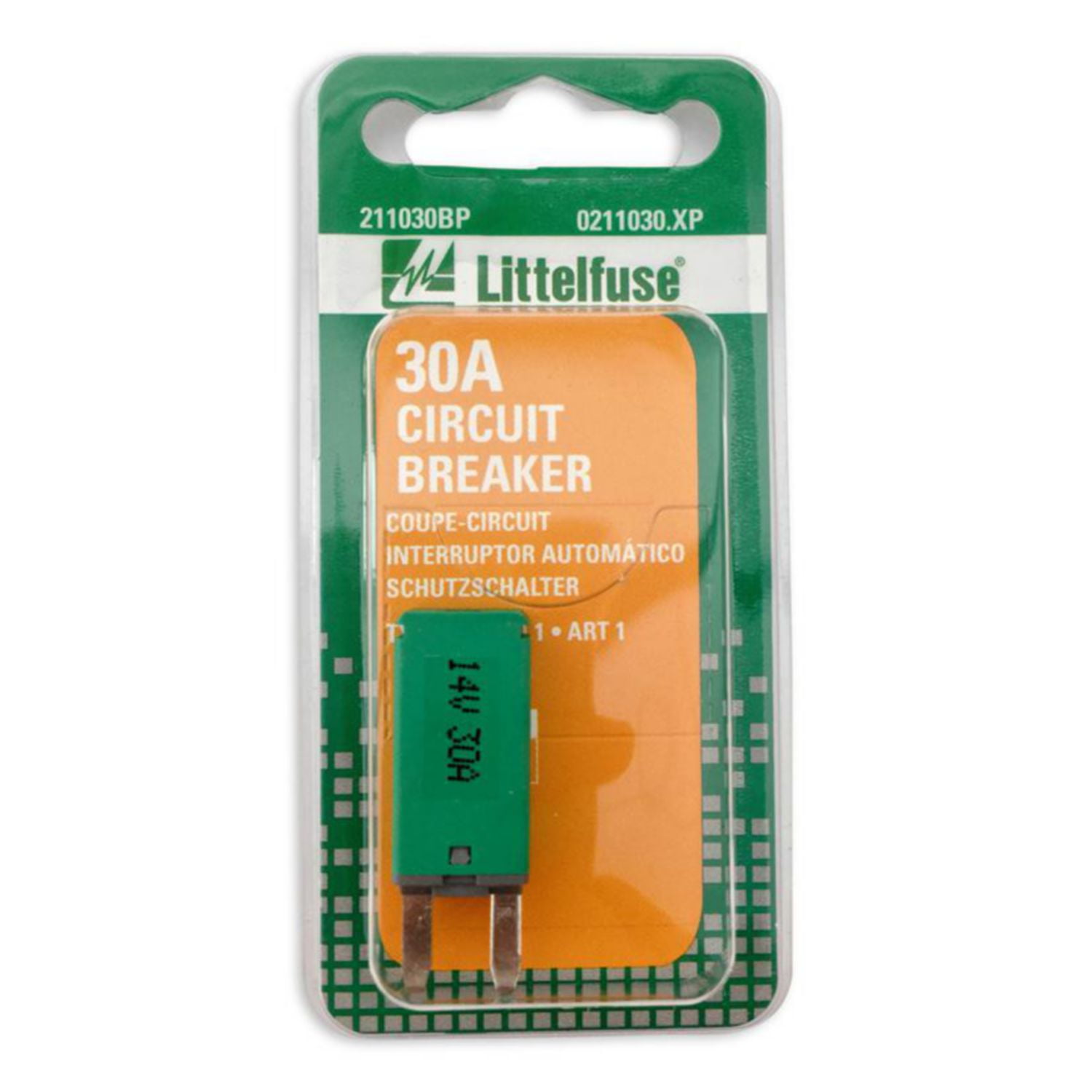 Mini Type 30A Circuit Breaker 0211030.XP Littelfuse - Walmart.com