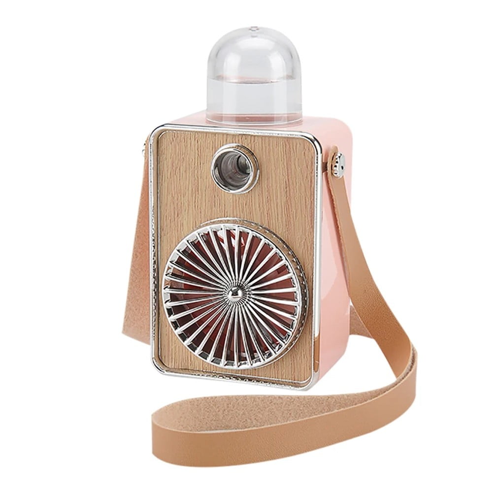 Mini USB Desk Fan with Humidifier Mist Spray and Night Light , Portable ...