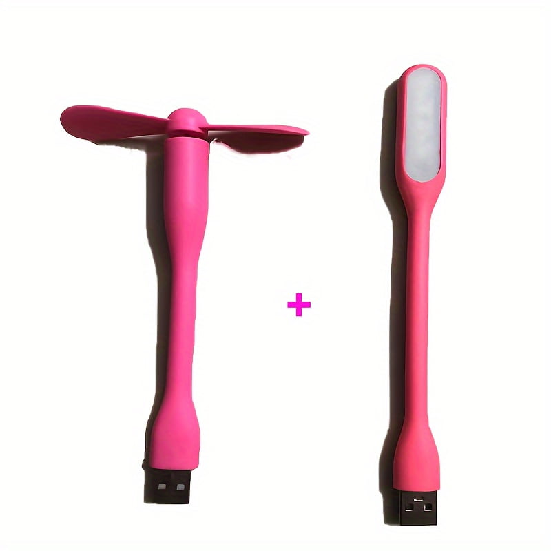 Mini USB Fan Flexible Bendable Cooling Portable Fan And USB LED Light Lamp For Power Bank ...