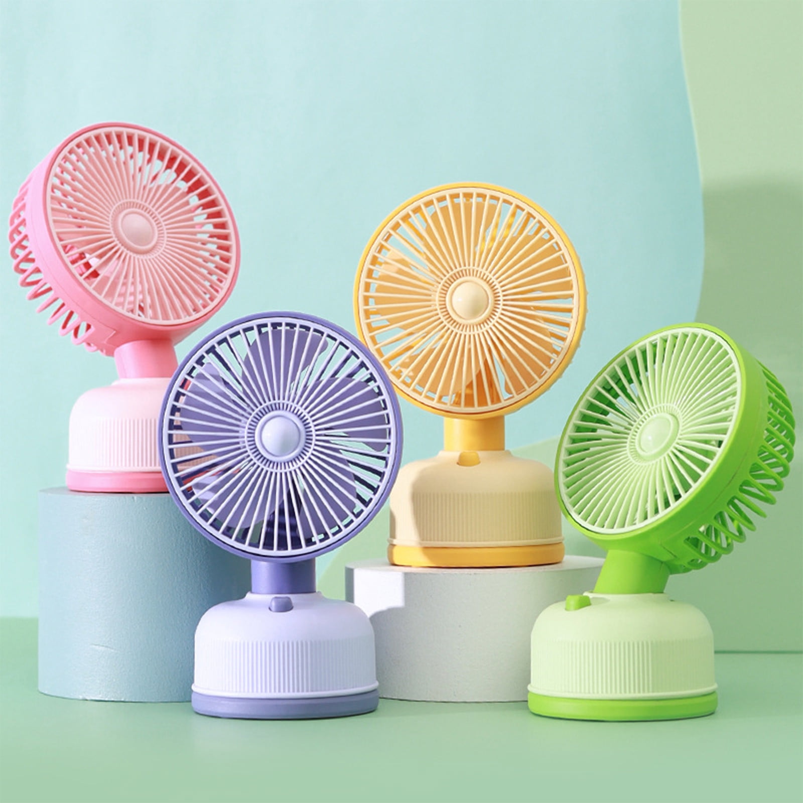 Mini USB Fan, MultiSpeed Quiet Rechargeable Desk Fan, Compact Cool Air ...