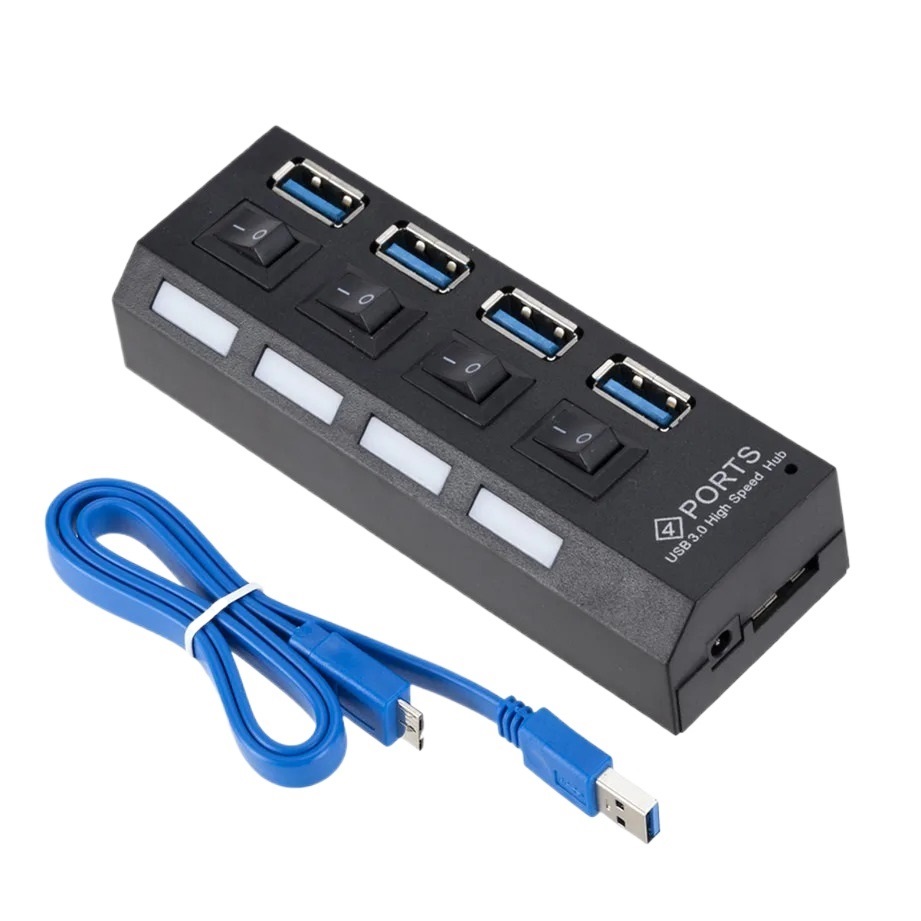 Mini USB HUB 3.0 Super Speed 5Gbps 4 Ports HUB Portable Microwave with External Power Adapter ...