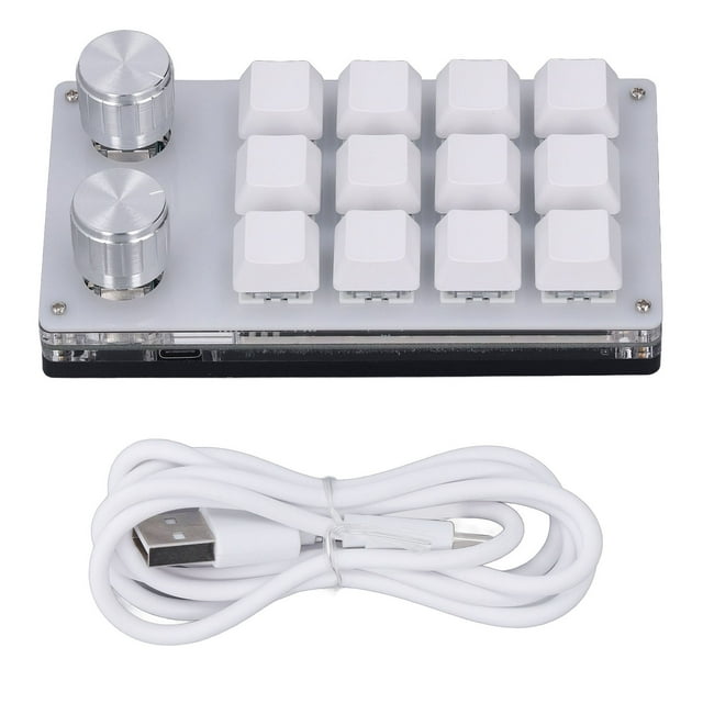 Mini USB Keypad 12 Key Multifunctional Shortcut Programmable Keyboard ...
