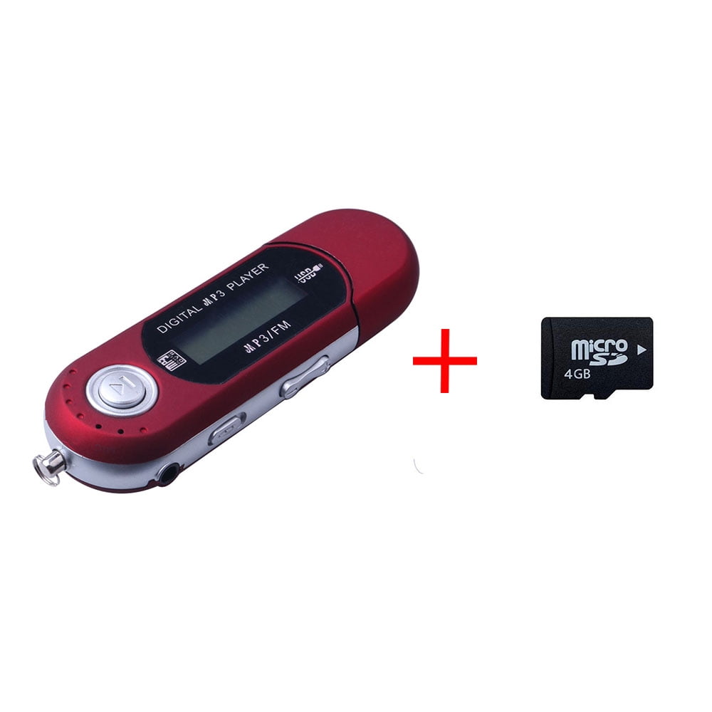 Mini USB MP3 Player Flash LCD Digital Screen MP3 Player with 4GB TF ...