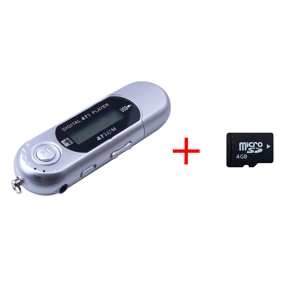 Mini USB MP3 Player Flash LCD Digital Screen MP3 Player with 4GB TF ...