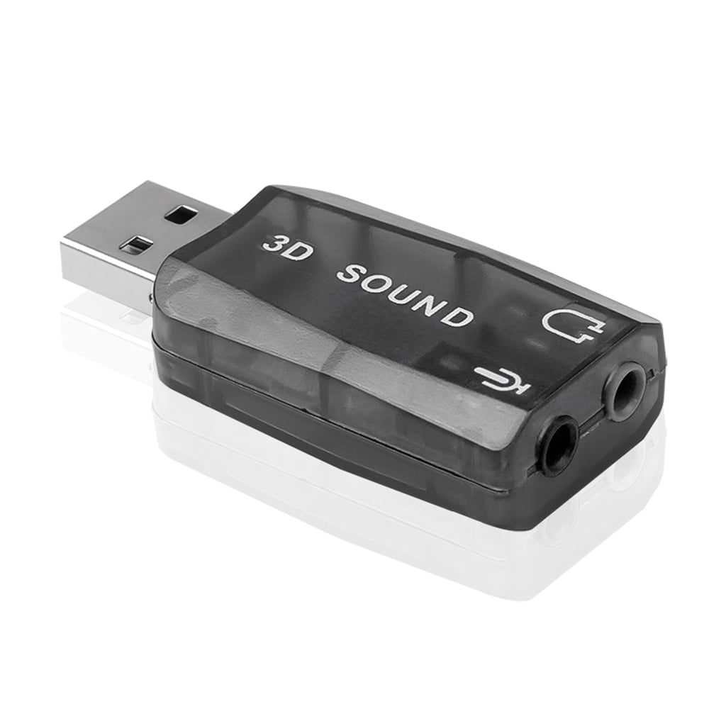 Mini USB Male to 3.5mm Female Audio Adapter 3D Sound Card for Mic ...
