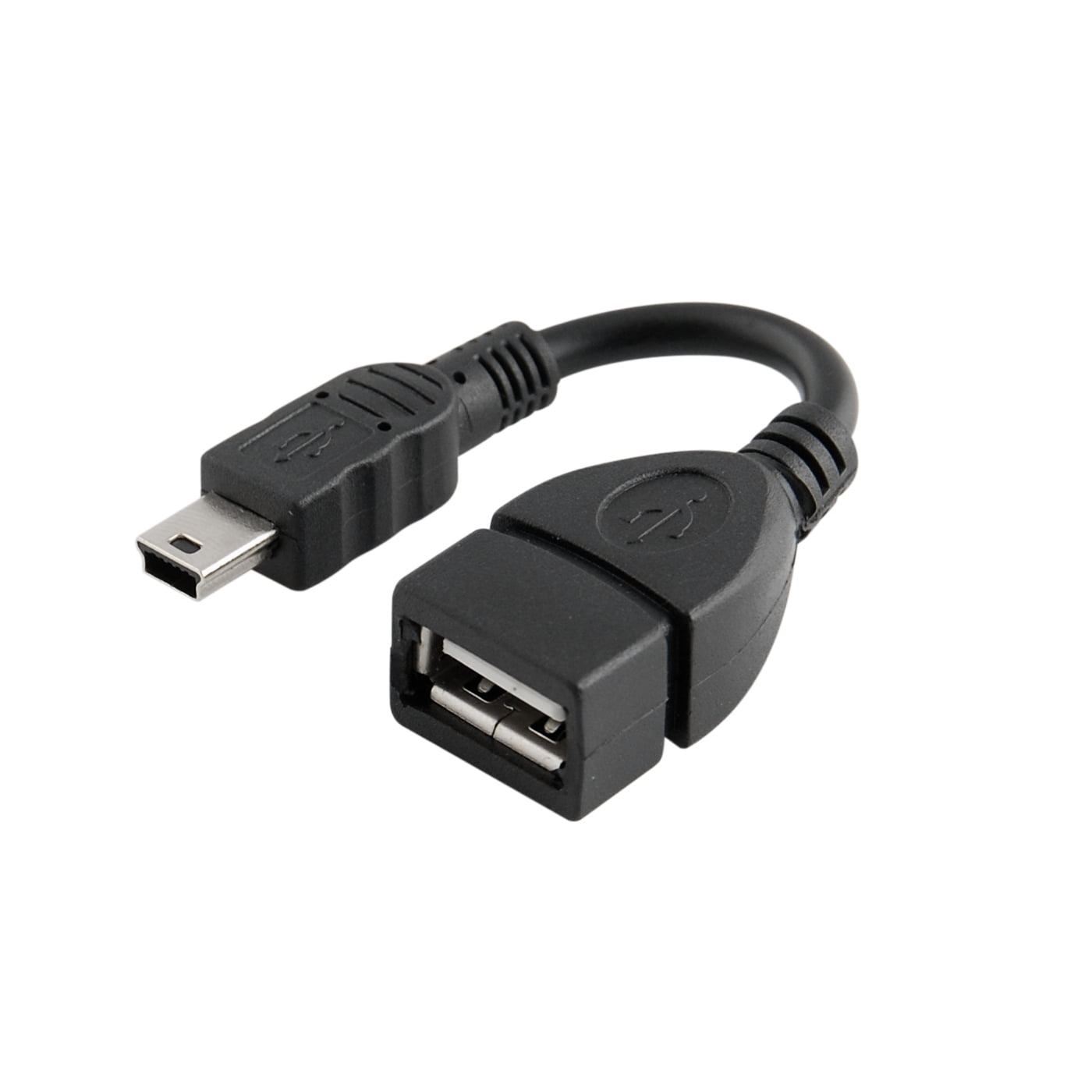 Mini USB Male to USB 2.0 Female Host OTG Adapter Cable - Walmart.com