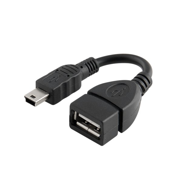 Mini USB Male to USB 2.0 Female Host OTG Adapter Cable - Walmart ...
