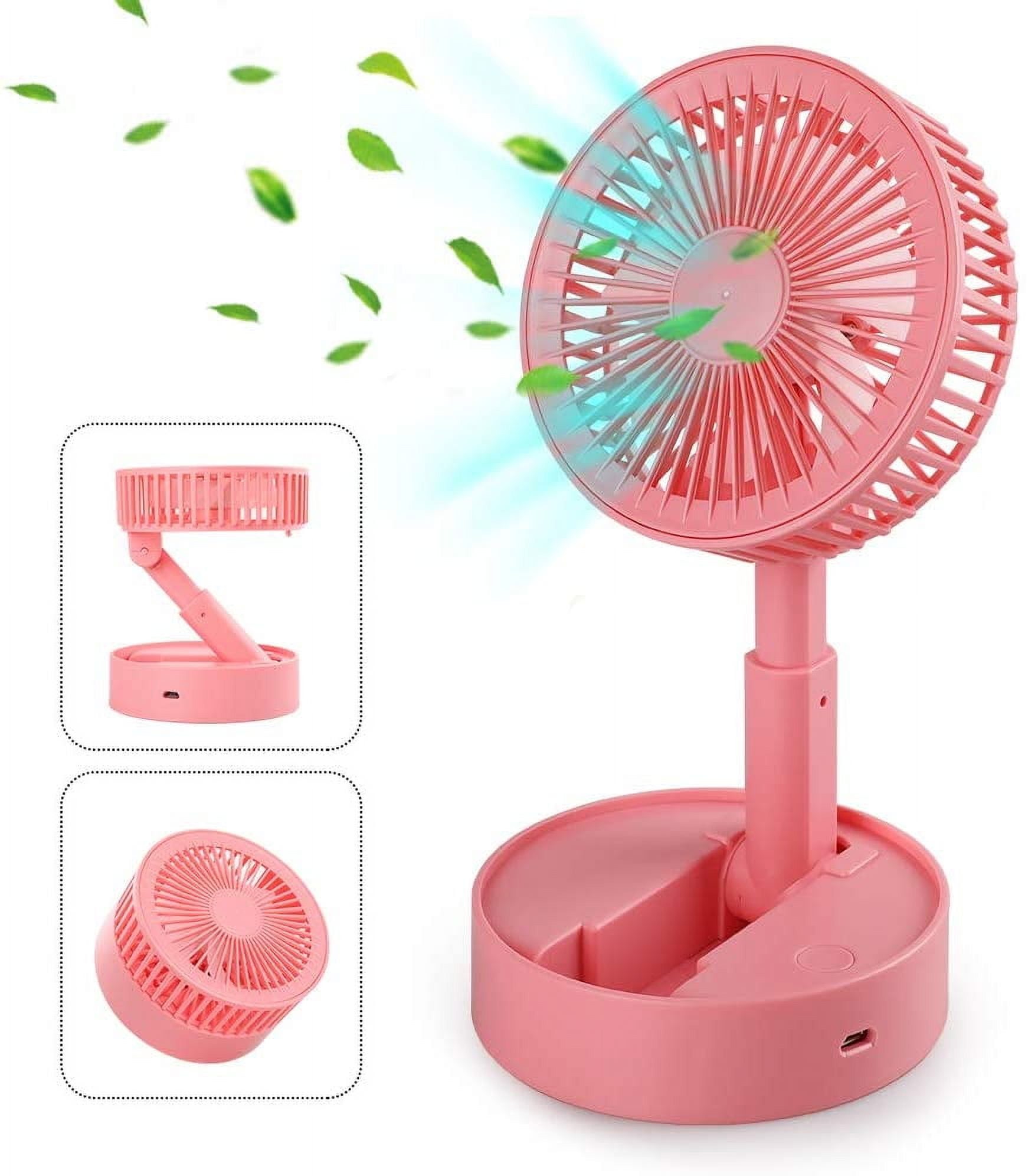 Mini USB Powered Desk Fan, Portable Foldable USB Small Quiet Table Fan ...