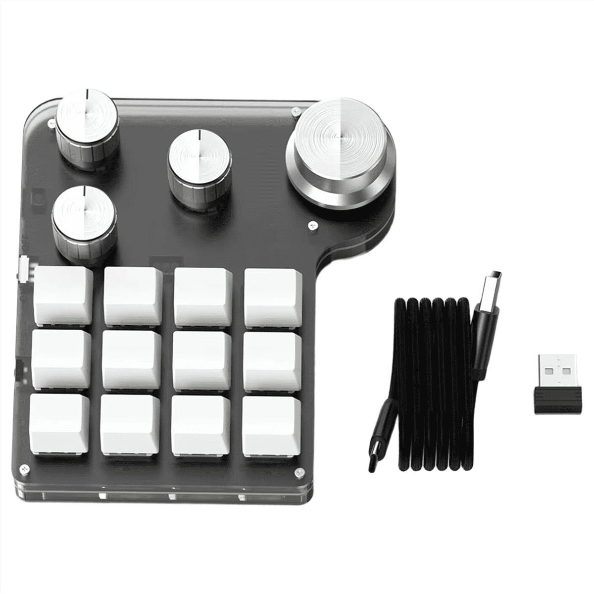 Mini USB Programming Custom Macro 12 Keys 4 Knobs RGB BT Mechanical ...