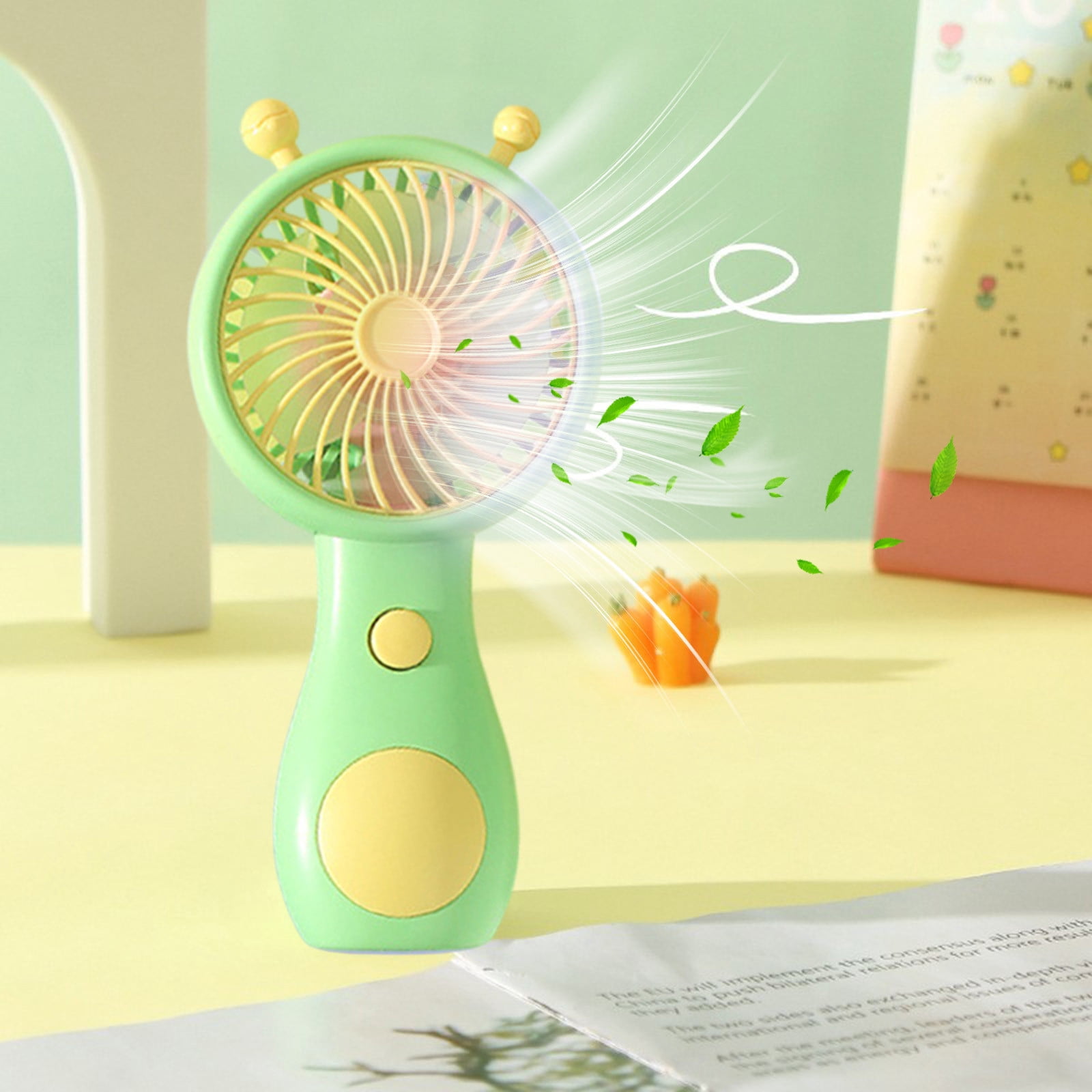 Mini USB Rechargeable Handheld Fan,Portable Small Fan with Cute Snail ...