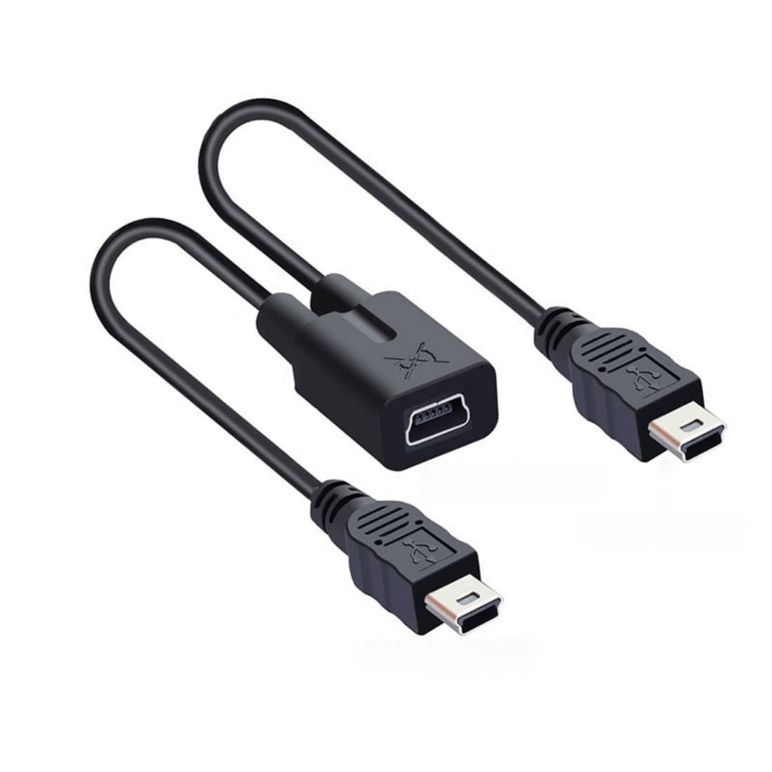 Mini USB Splitter Multi Charging Cable,Mini USB 1 Female to 2 Male ...