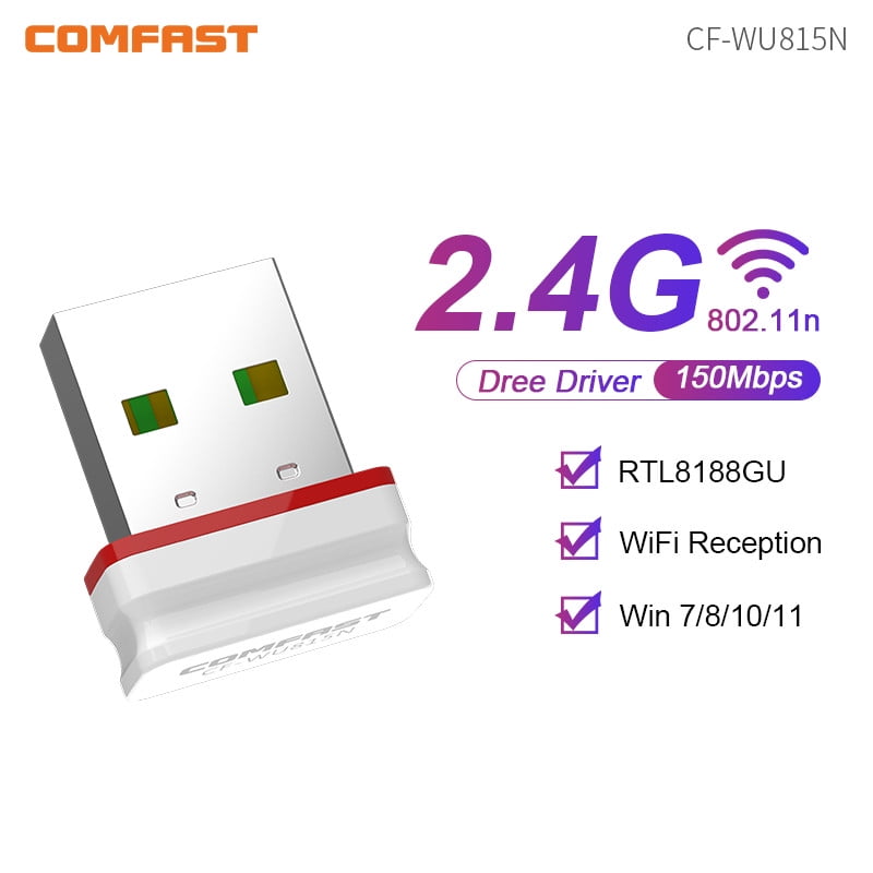 Mini USB WiFi6 Dongle Network Card 2.4GHz Wi-Fi Lan Adapter Driver Free ...