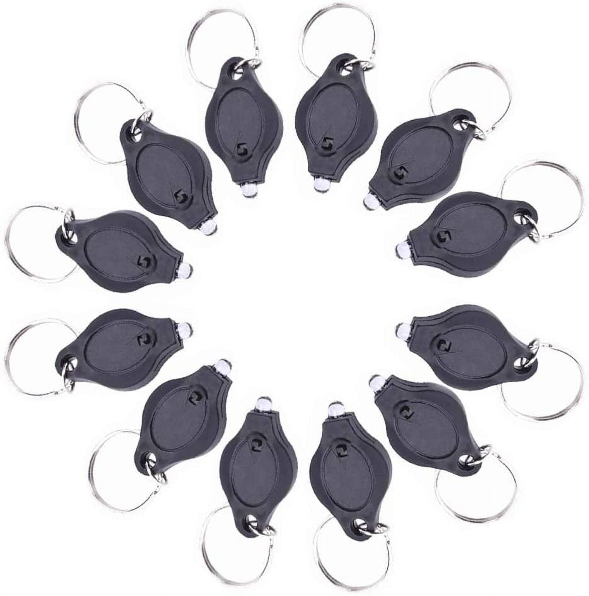Mini UV LED Keychain Flashlight 15 Pack, Blacklight Key Ring Light ...
