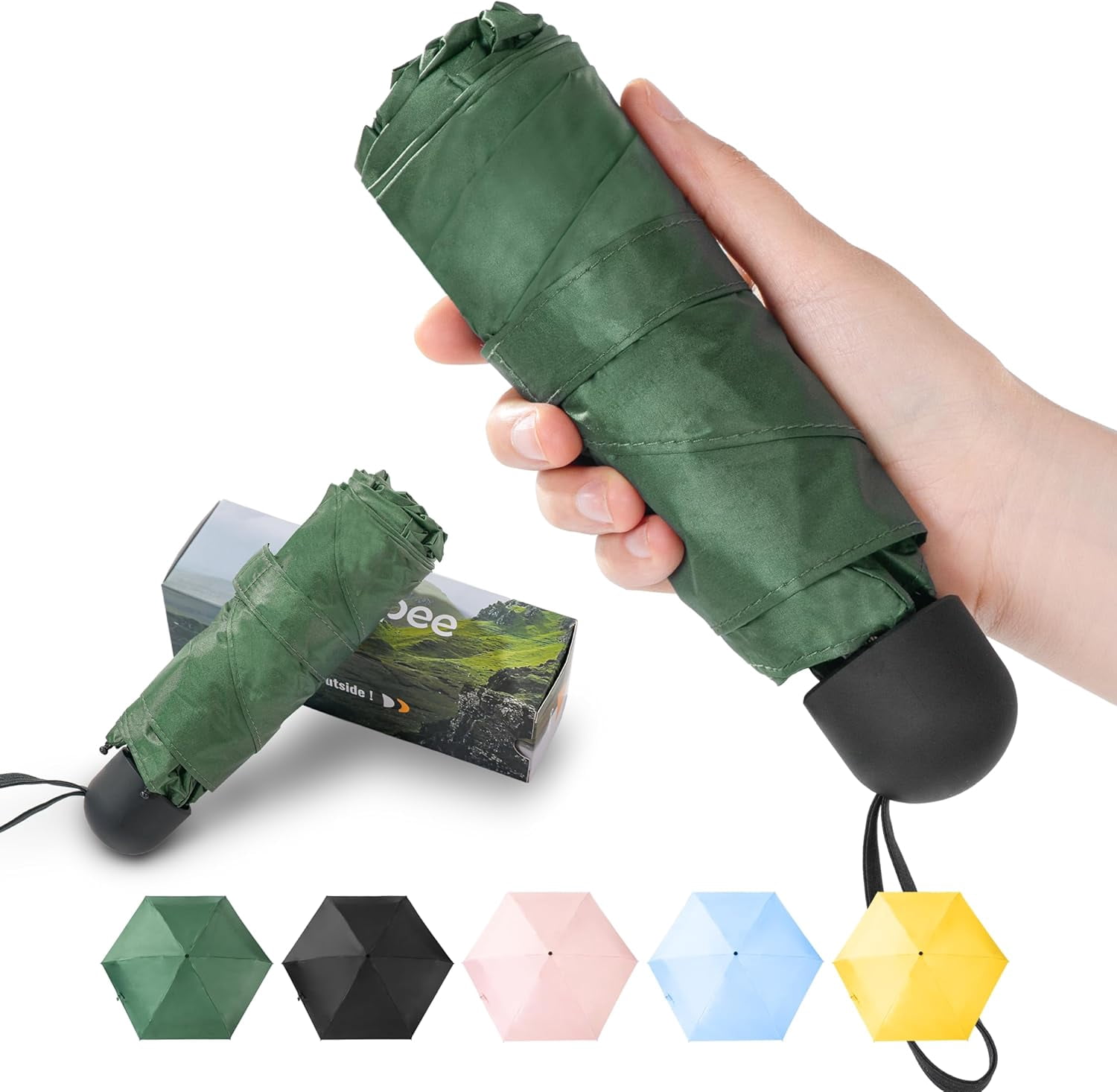 Mini Umbrella Sun Protection Compact Design Perfect for Travel Pocket ...