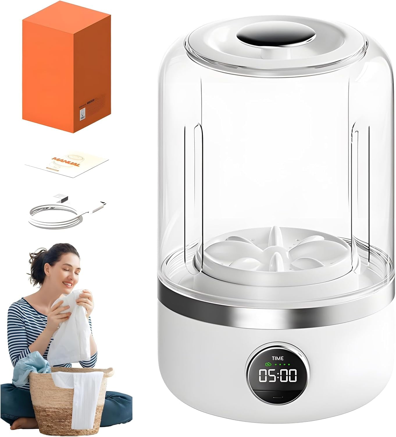 Mini Underwear Washer, Portable Washing Machine for Baby Clothe Socks ...