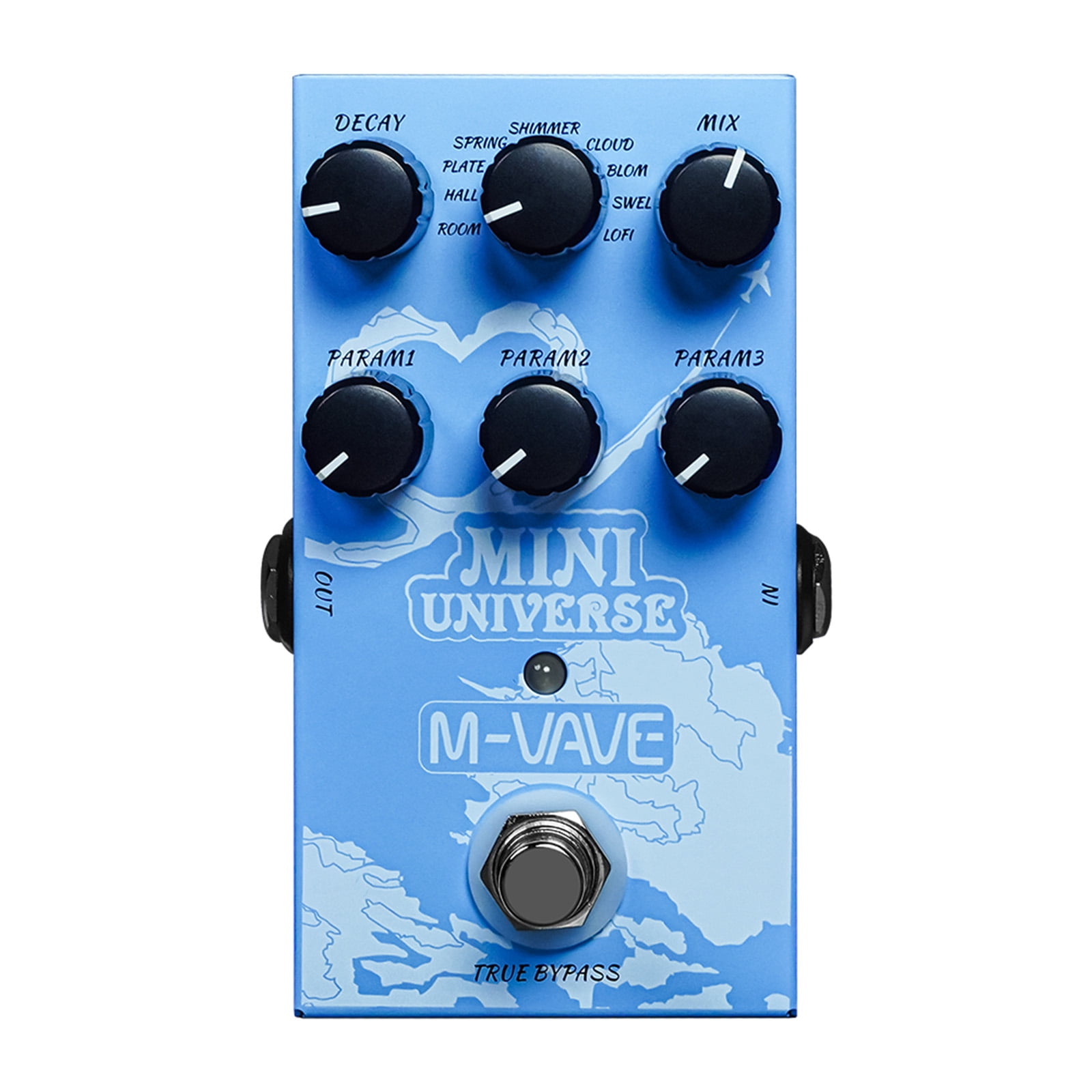 Mini Universe Digital Reverb Pedal, Room/Shimmer/Lofi/Spring Reveb ...