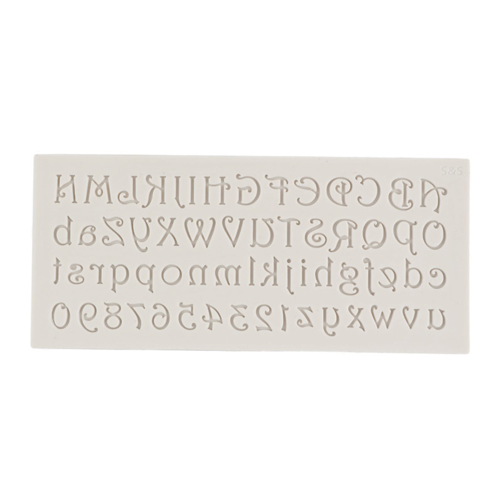 Mini Uppercase Lowercase 26 English Letters Numbers Silicone Mold ...