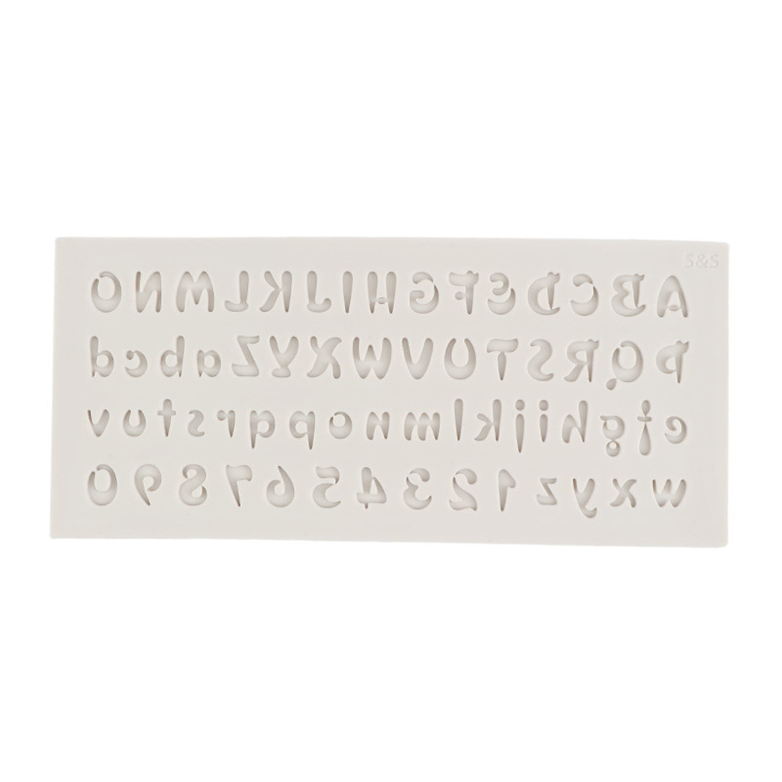 Mini Uppercase Lowercase 26 English Letters Numbers Silicone Mold ...