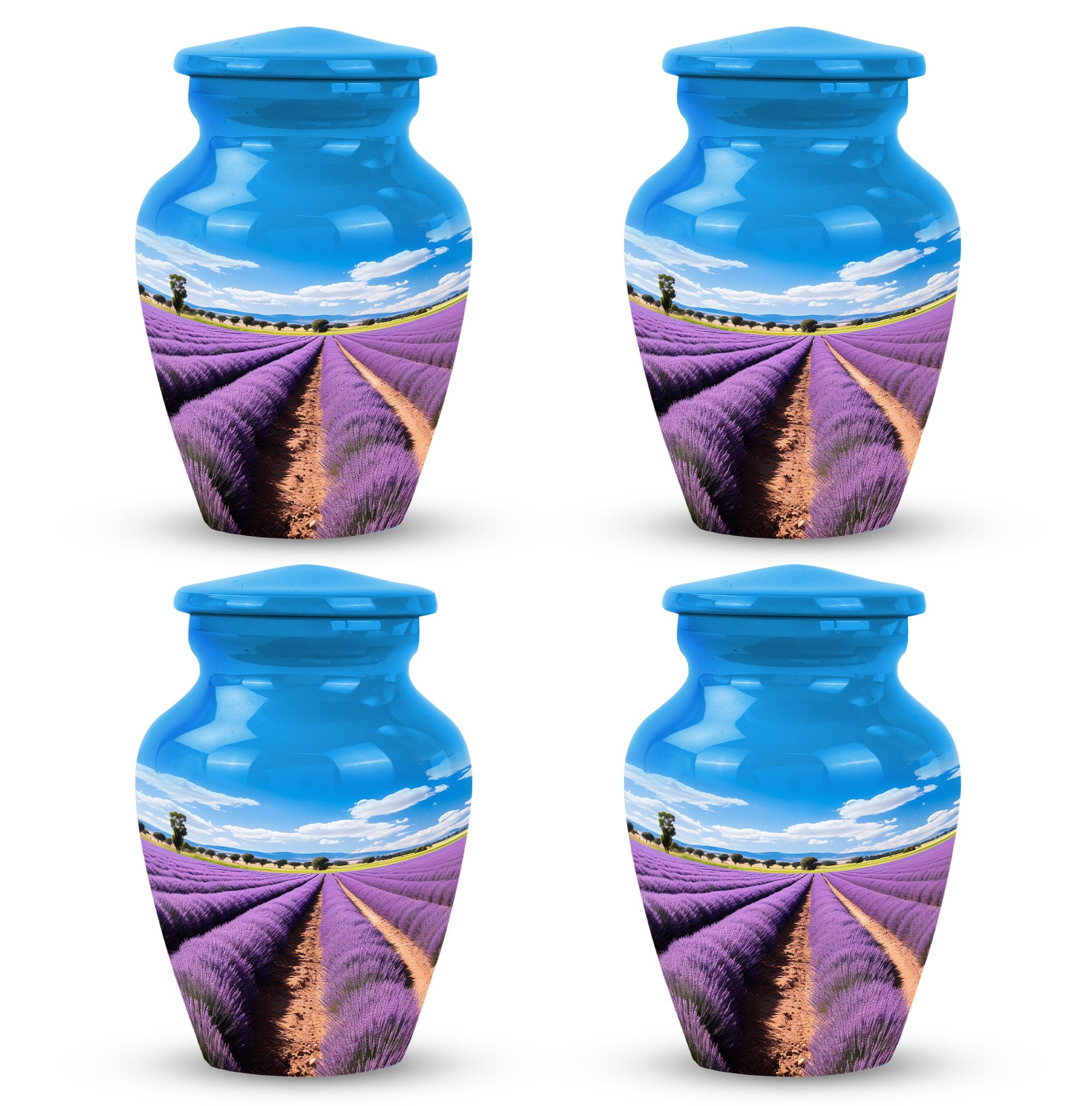 Mini Urns For Ashes Small - Small Lavender With Trees Urns - Urns For ...