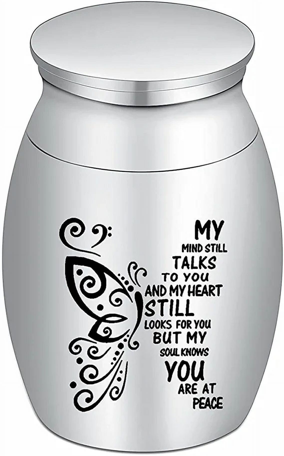 Mini Urns for Human Ashes Stainless Steel Small Cremation Keepsake Urns ...