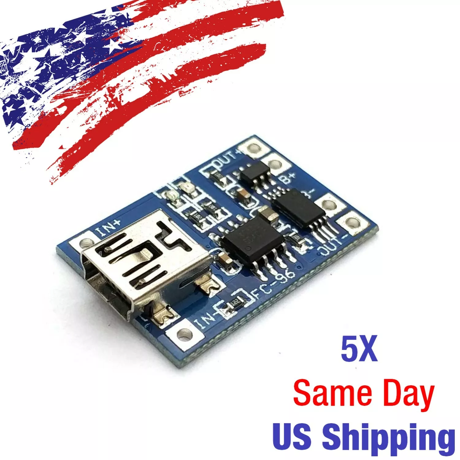 Mini Usb Li-Ion Battery Charger Module Tp4056 5V 1A Protection 18650 ...
