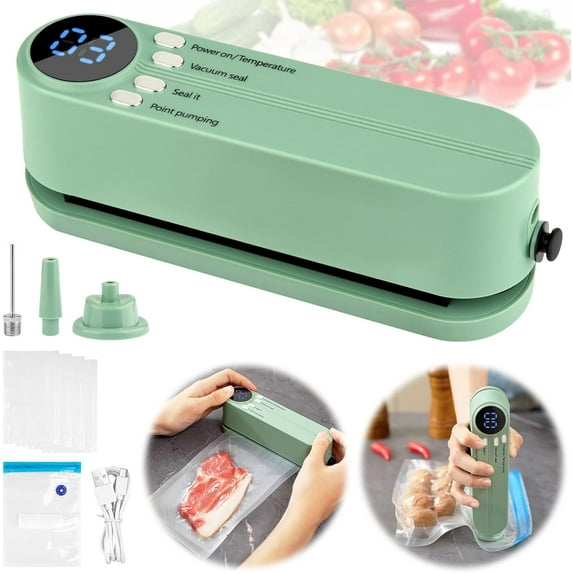 Mini Vacuum Sealer for Food, 3 in 1 Cordless Rechargeable Food Dry ...