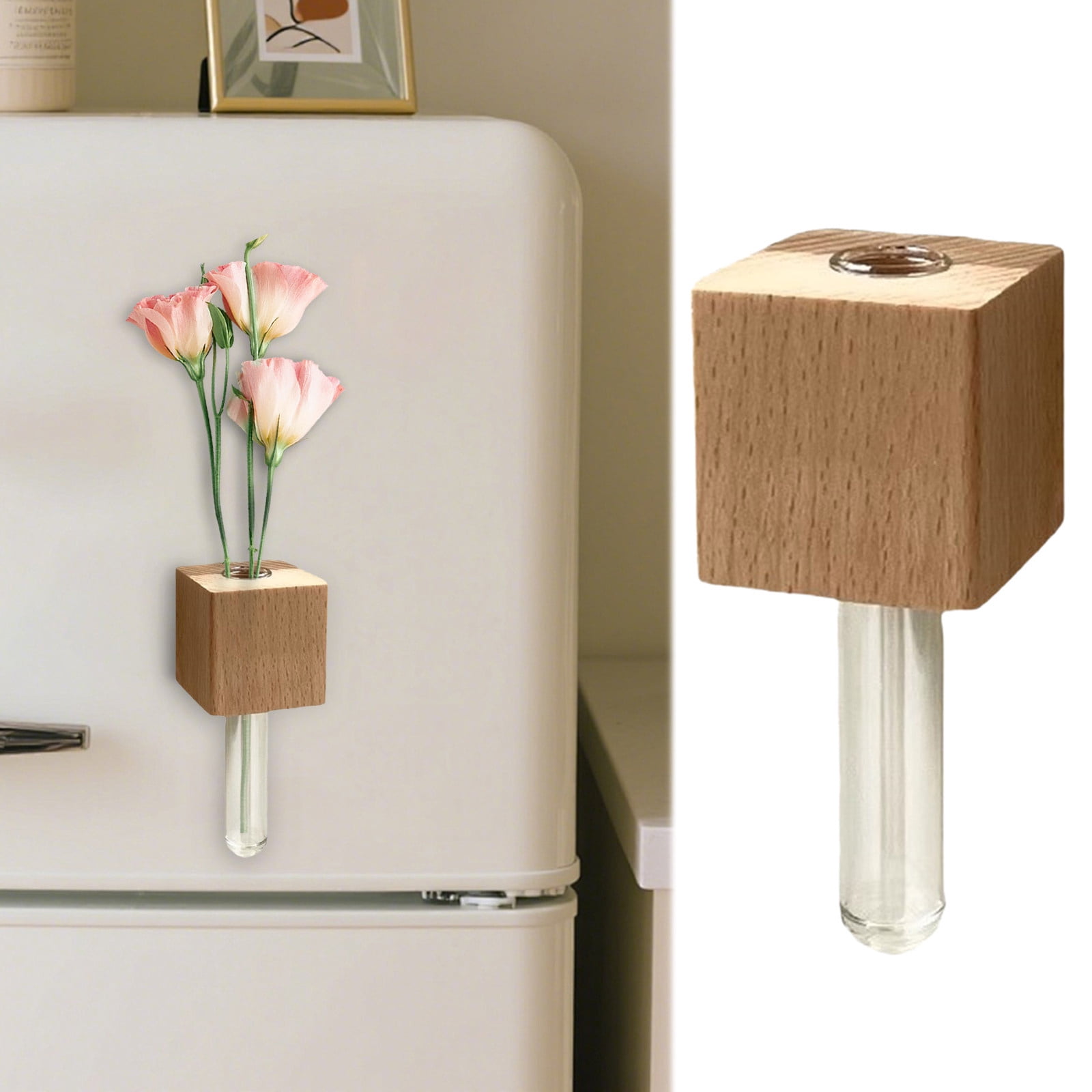 Mini Vase Magnets Bud Vases Mag Netic 2025 Cute Mini Wood Magnet for ...