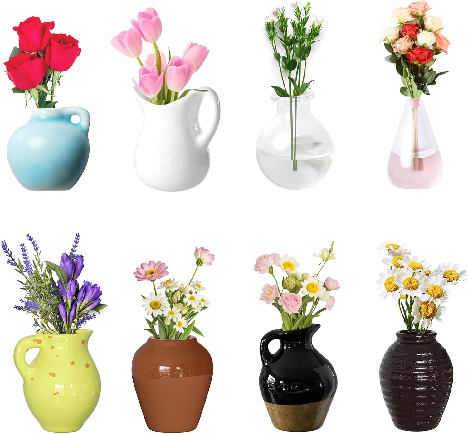 Mini Vase Magnets for Fridge Cute Mini Ceramic Vase Magnets for Fridge ...