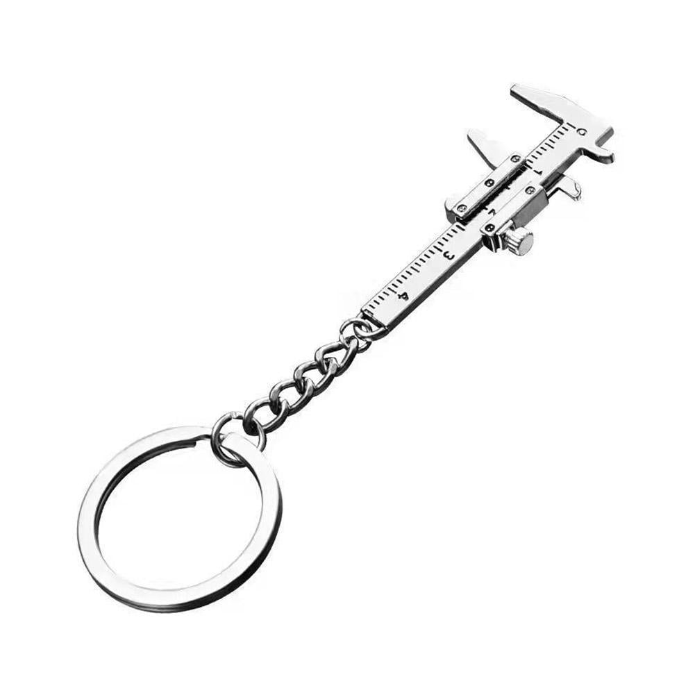 Mini Vernier Caliper Keychain, Portable Metal Tool Keychain Keyring H ...