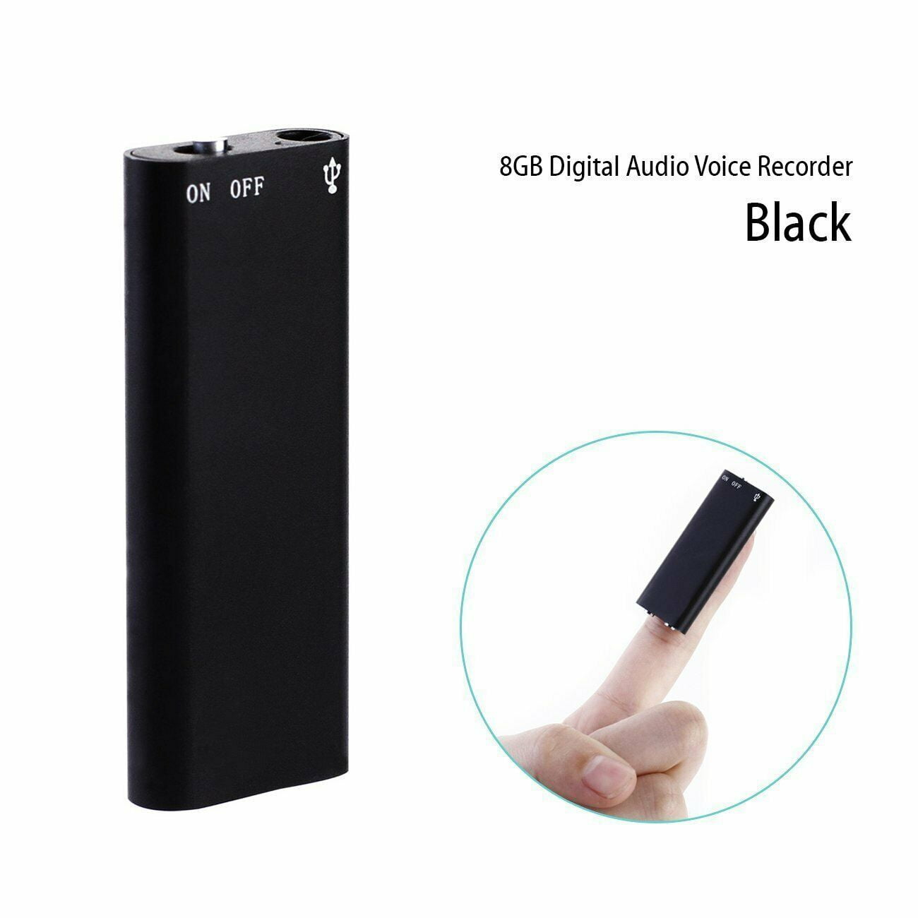 Mini Voice Activated Recorder, 8GB Super Long 96 Hours Recording ...