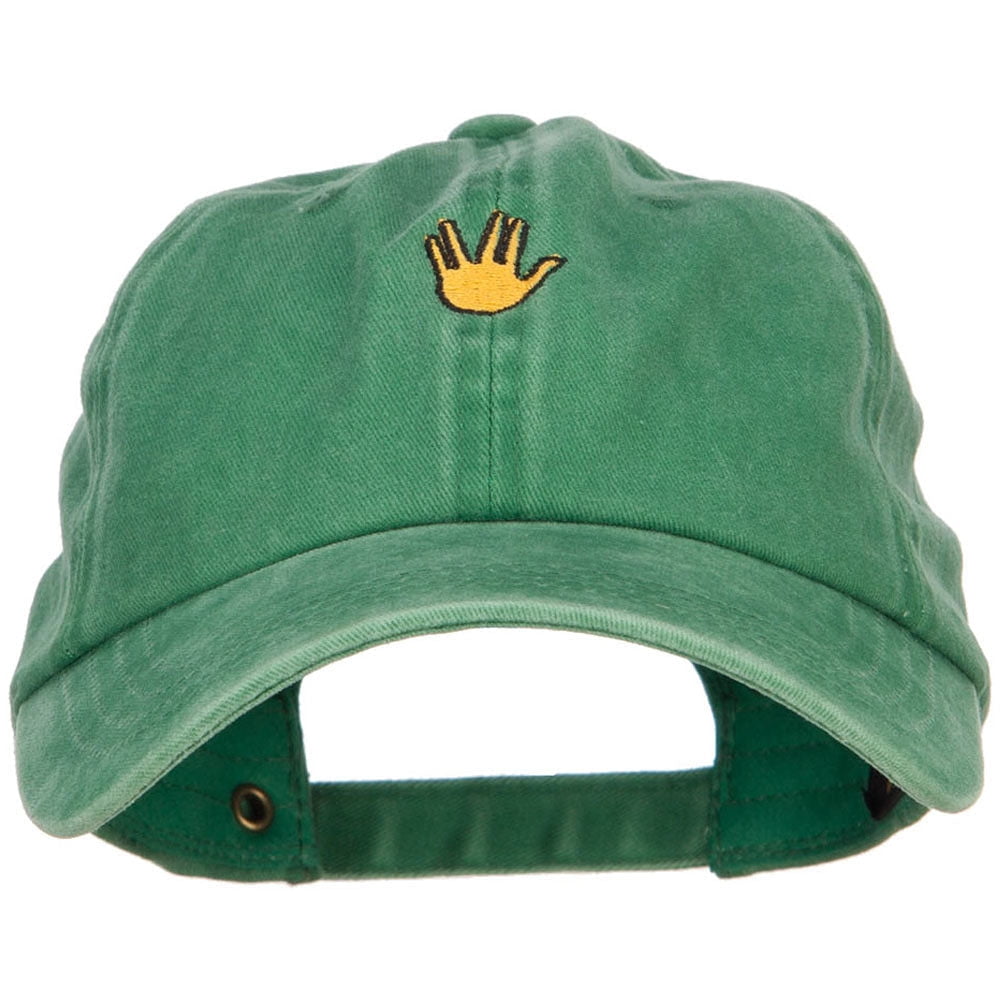 Mini Vulcan Salute Embroidered Unstructured Dyed Cap - Kelly Green OSFM ...