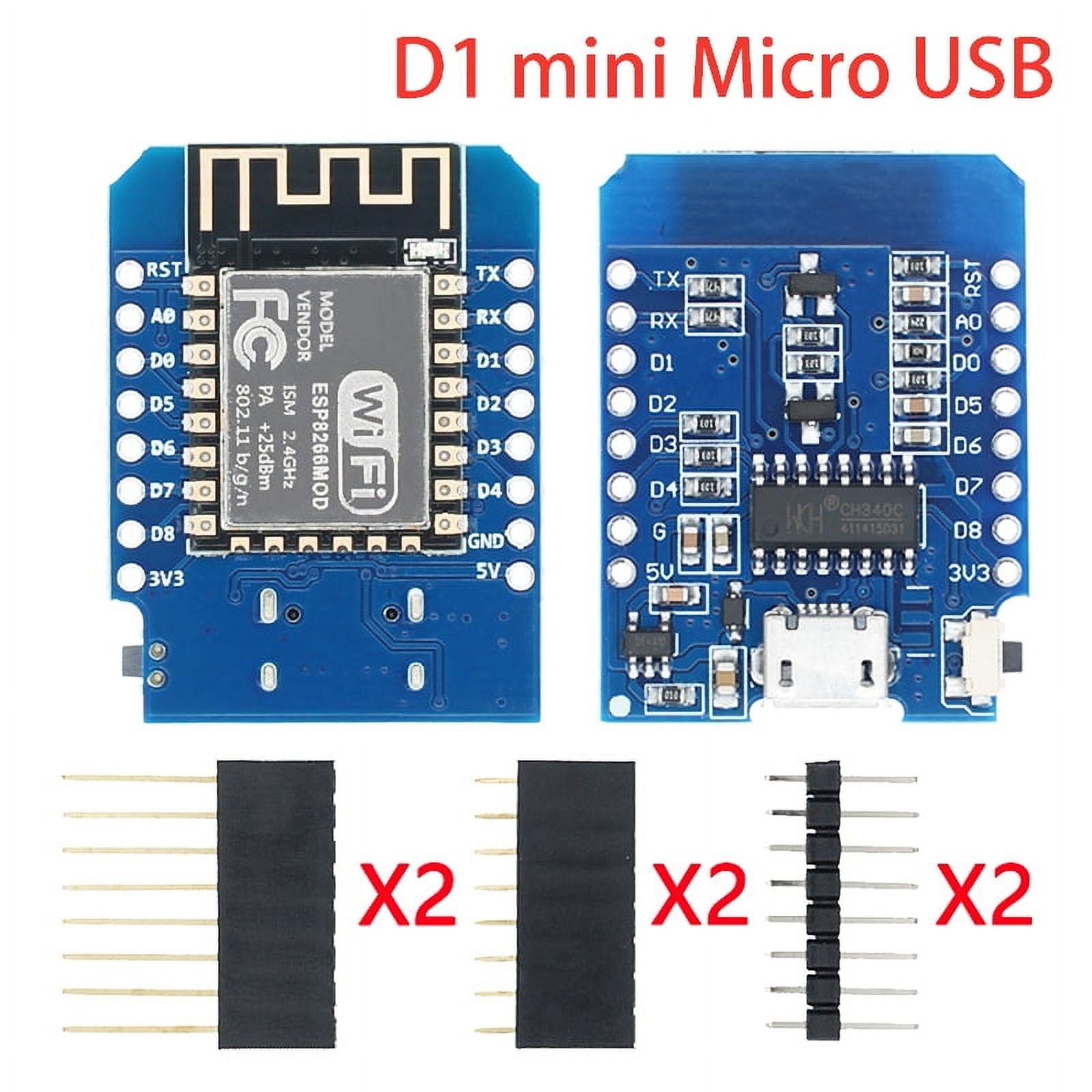 Mini WIFI Development Board with Pins, D1 Mini TYPE-C/MICRO ESP8266 ESP ...